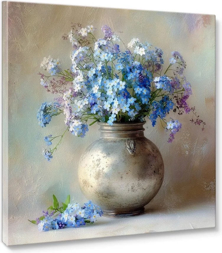 Tištěný obraz na plátně 32x32 cm Forget-me-not – Styler