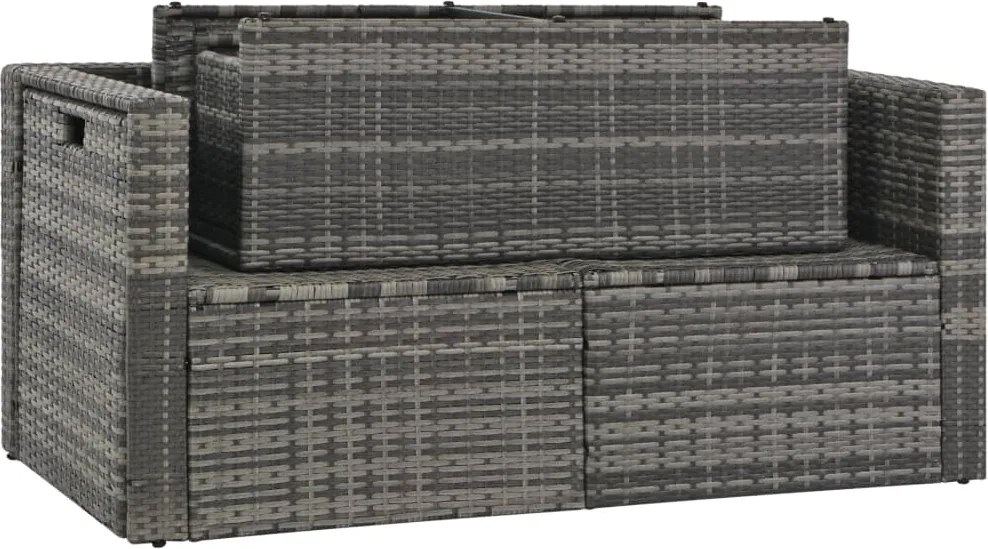 vidaXL Marketos 6dílná zahradní sedací souprava s poduškami polyratan šedá