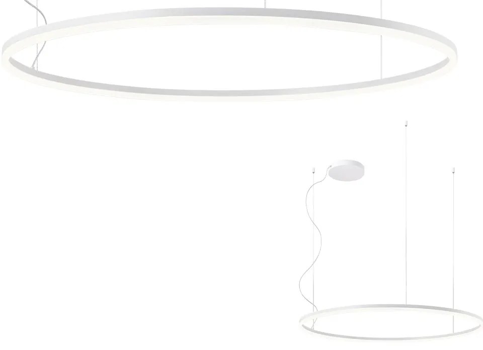 Světla a lustry REDO GROUP Bílý LED lustr ORBIT 01-1714-TRIAC