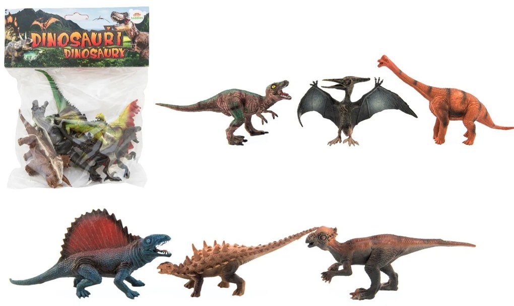 Dinosaurus plast 14-19cm 6ks v sáčku