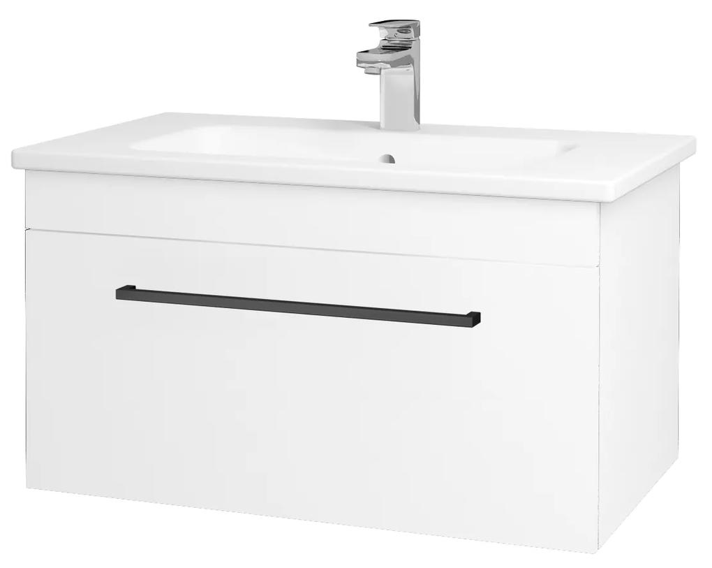 Dřevojas Koupelnová skříň ASTON SZZ 80 Varianta: N01 Bílá lesk / Úchytka T06 / M01 Bílá mat