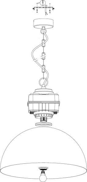 Eglo 43299 - Lustr na řetězu ROCKINGHAM 1xE27/40W/230V