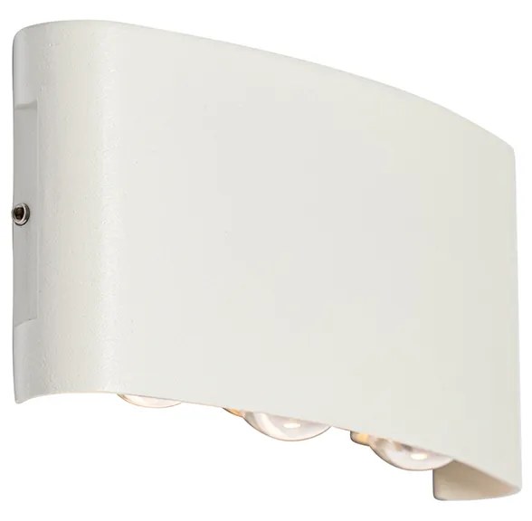 Venkovní nástěnné svítidlo bílé vč. LED 6-světlo IP54 - Silly