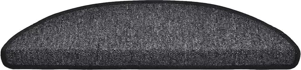 Schodové rohože 30 ks 56 x 17 x 3 cm antracitové půlkulaté 3365733