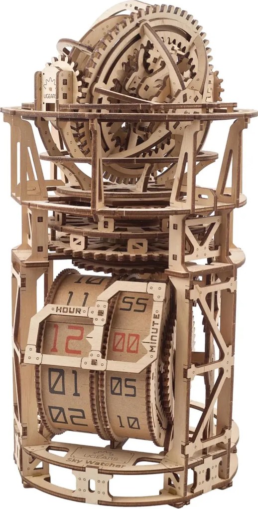 Hračka Ugears 3D dřevěné mechanické puzzle Hodinový strojek s tourbillonem [6950377]