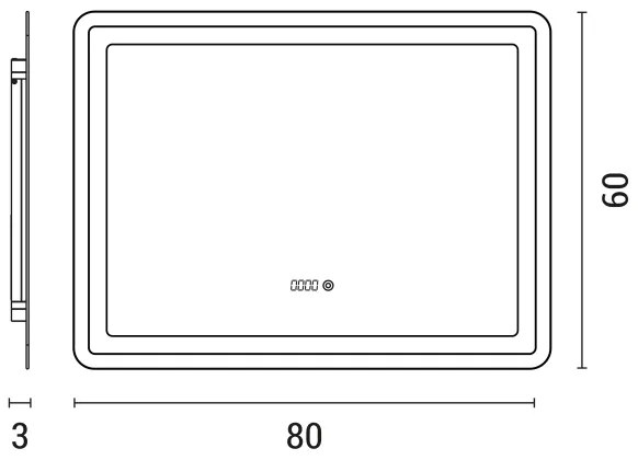 LED Koupelnové podsvícené zrcadlo LED/20W/230V 4000K IP44