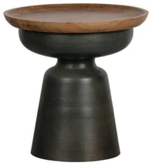 Dana příruční stolek dřevo / černý kov