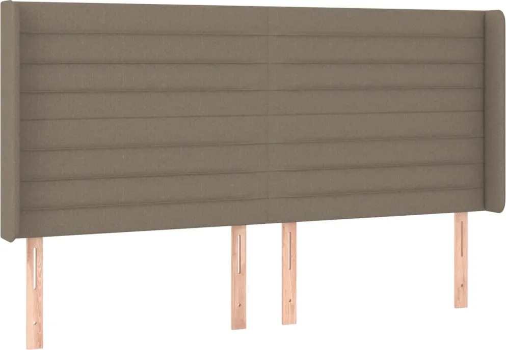 Box spring postel s matrací a LED taupe 180x200 cm textil 3138977