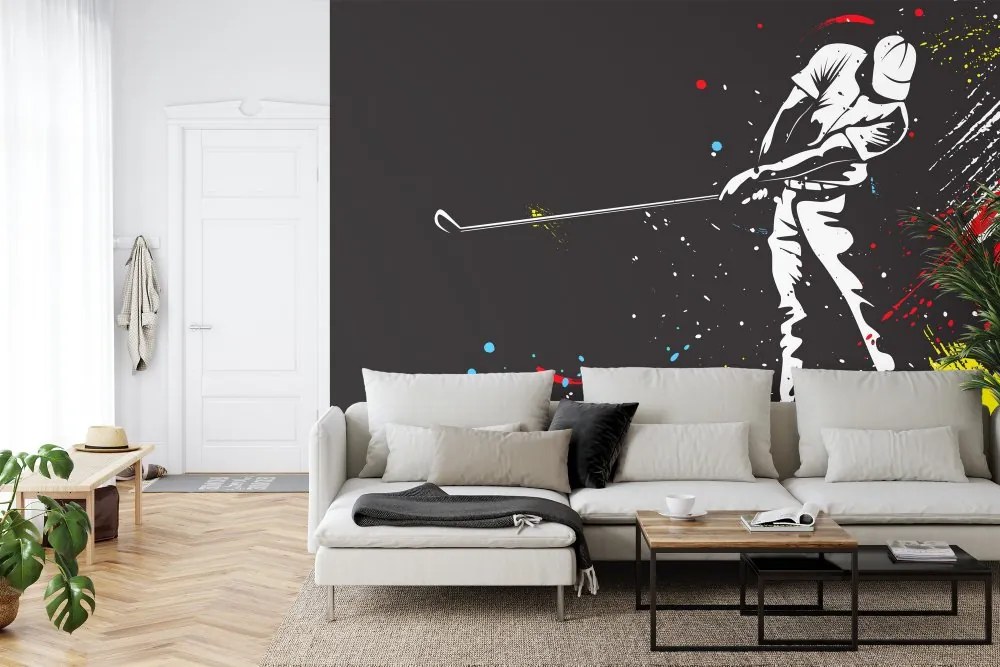 Fototapeta Malovaný Golfista Hladký vinyl 104x70.5