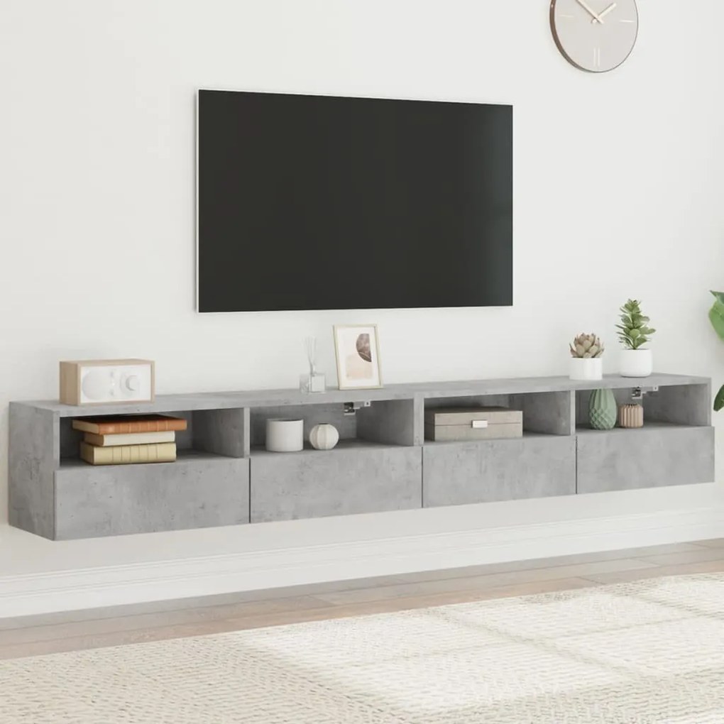 vidaXL Nástěnné TV skříňky 2 ks 100 x 30 x 30 cm kompozit [836893] Barva: kouřový dub