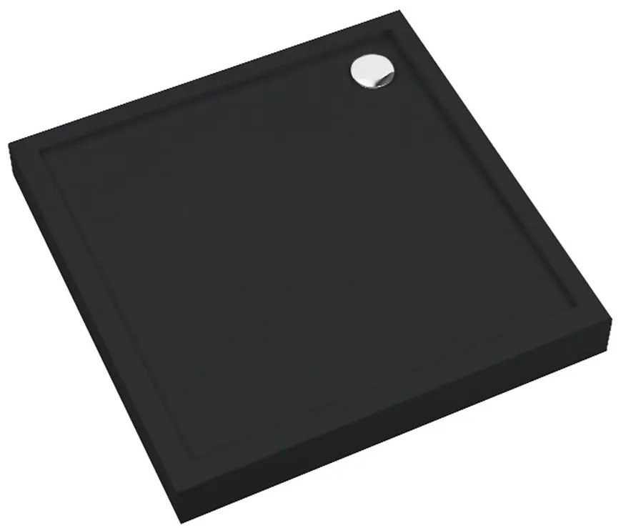 Vanička čtvercová Black Mat 80x80x12 Espera Plus AQM4630CMG