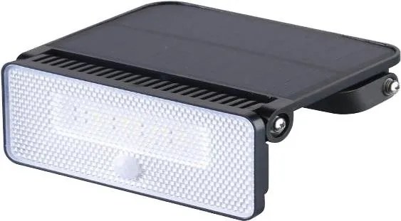 Nástěnná lampa aca lighting led solární reflektor, senzor pohybu storm 12w/1600lm/4,4ah