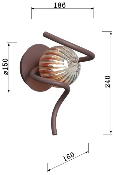 ONLI - Nástěnné svítidlo FRIDA 1xG9/10W/230V měděná