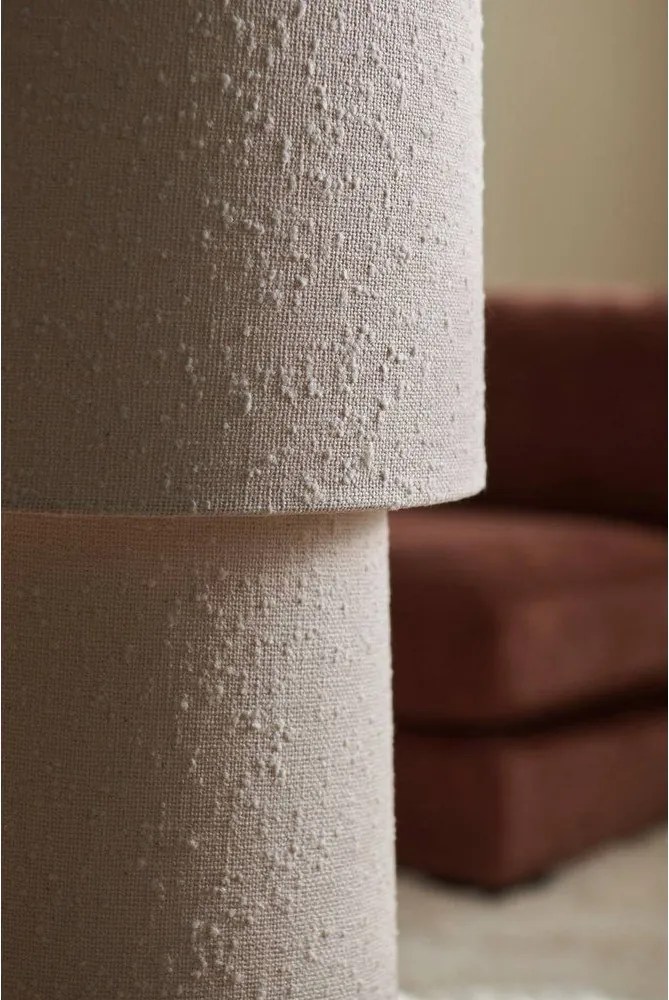 Krémová stojací lampa z materiálu bouclé (výška 119 cm) Philo – Ellos Home