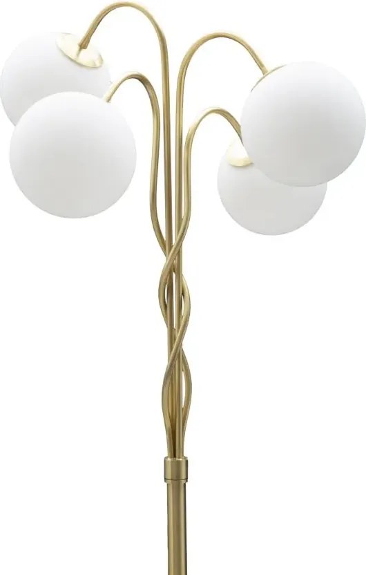 Stojací lampa Glamy 176 cm bílá/zlatá