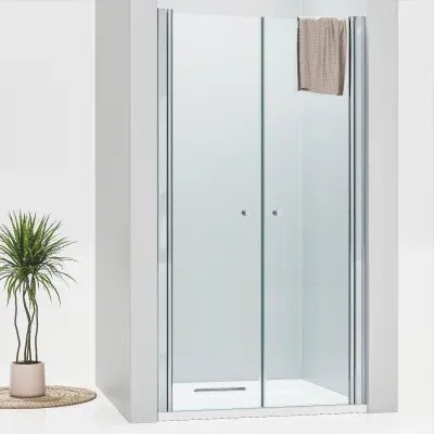 BETA Chrom 60 Čiré Sprchové dveře do niky dvoukřídlé