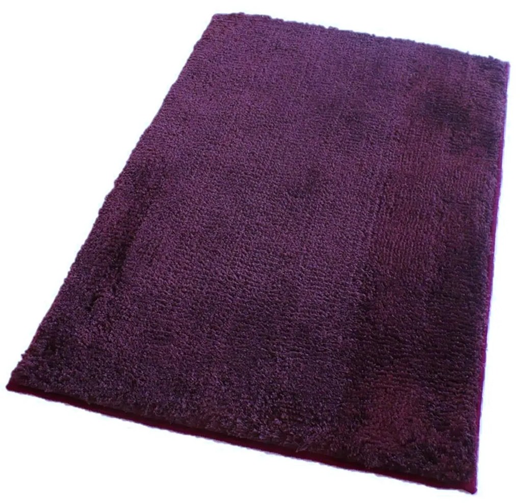 ROUTNER Koupelnová předložka COTTON Tmavě fialová - Tmavě fialová / 70 x 120 cm