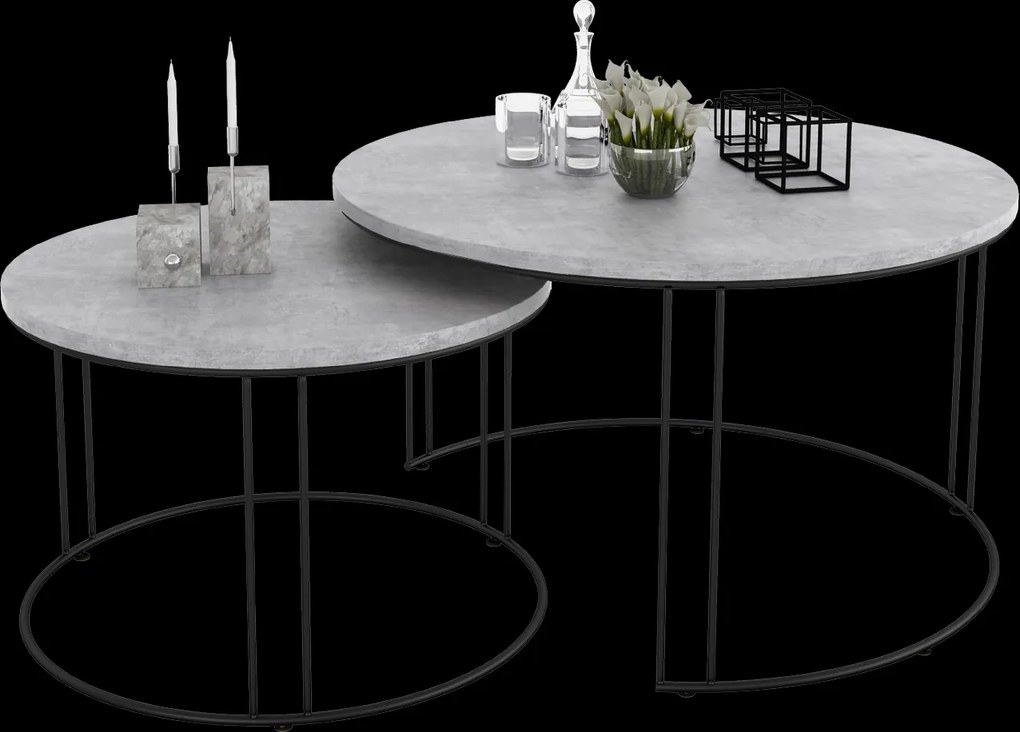 ADRK Furniture Konferenční stolek 2v1 ETTA CT-ETT-B-BE