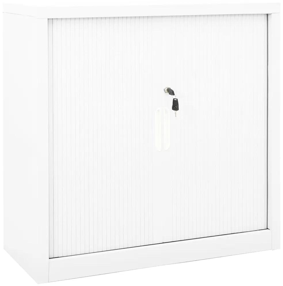 Skříň s posuvnými dveřmi bílá 90 x 40 x 90 cm ocel - Default Title