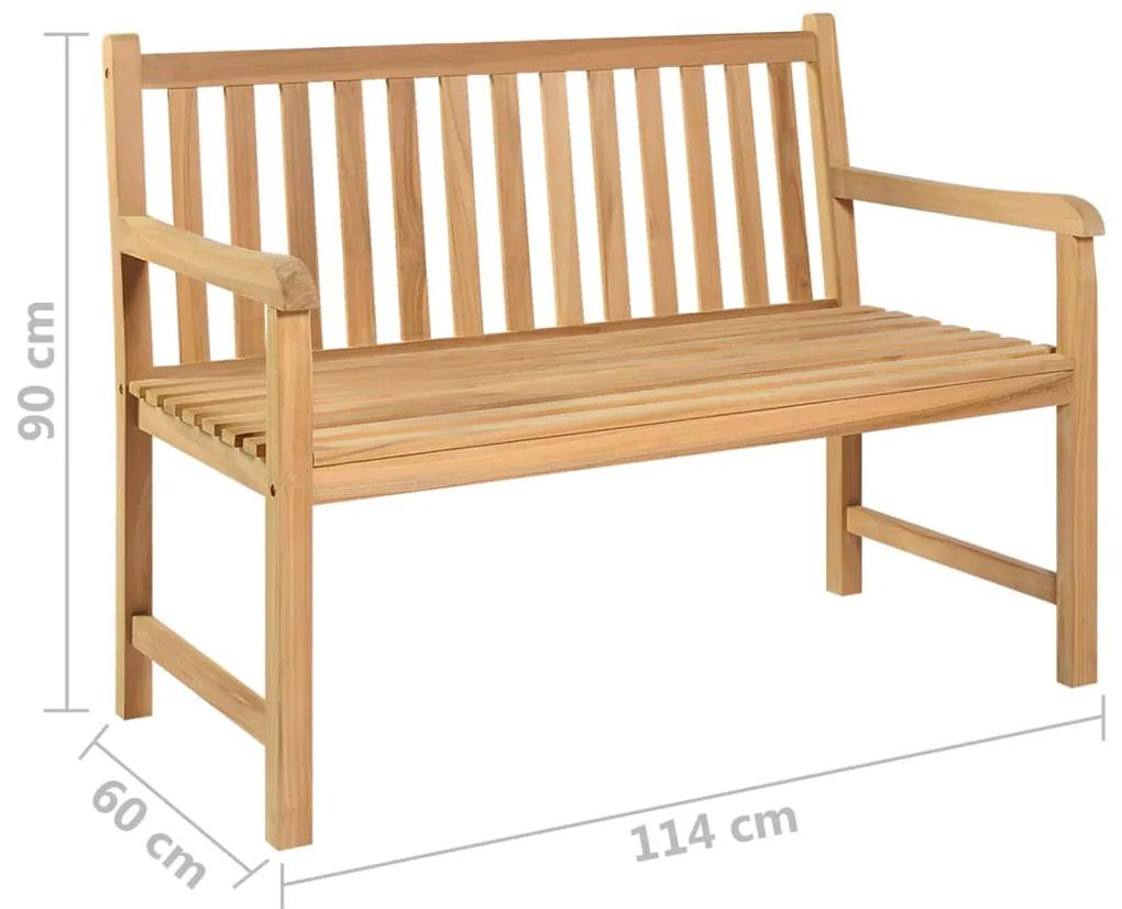 Zahradní lavice 114 cm masivní teakové dřevo,  316622