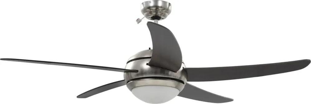 vidaXL Ozdobný stropní ventilátor se světlem 128 cm [50538] Barva: Hnědá