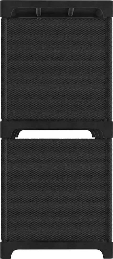 Výstavní police s 6 přihrádkami černá 103 x 30 x 72,5 cm textil 322606