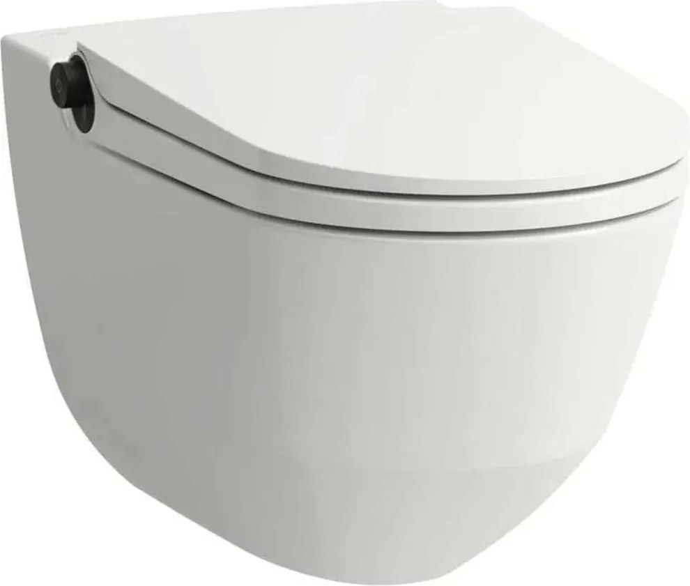 Laufen Cleanet Riva - Elektronický bidet s keramikou, závěsný, Rimless, SoftClose, LCC, bílá/matná černá H8206914040001