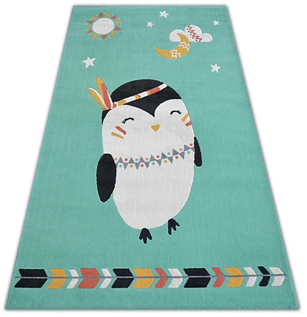 3kraft Kusový koberec PASTEL 18401/043 - tučňák zelený
