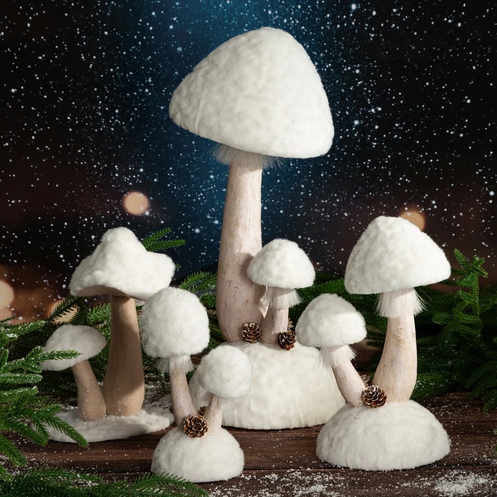 DEKORAČNÍ FIGURKA MUSHROOMS 25X36X51CM VÍCEBAREVNÁ