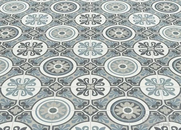 Breno PVC SLIMTEX Lagos 909M - ornamentální dlaždice, šíře 100 cm