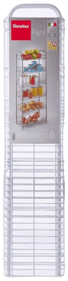 Bílý kovový regál 41x104x23 cm Monaco – Metaltex