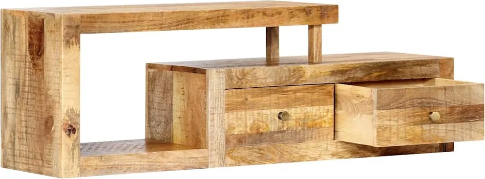 TV stolek 120 x 30 x 40 cm masivní mangovníkové dřevo 248099