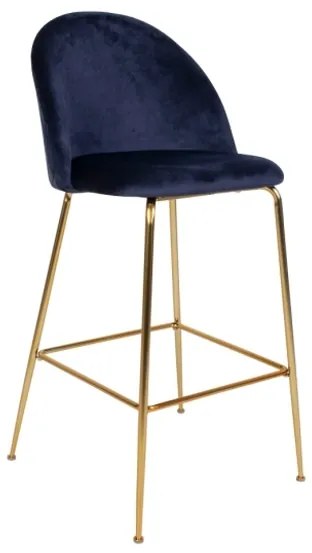 Lausanne barová židle modrá/zlatá