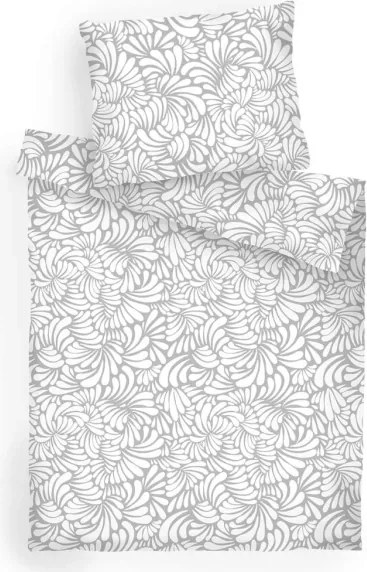 DADKA Povlečení krep Iluze 2 šedá 140x220, 70x90 cm