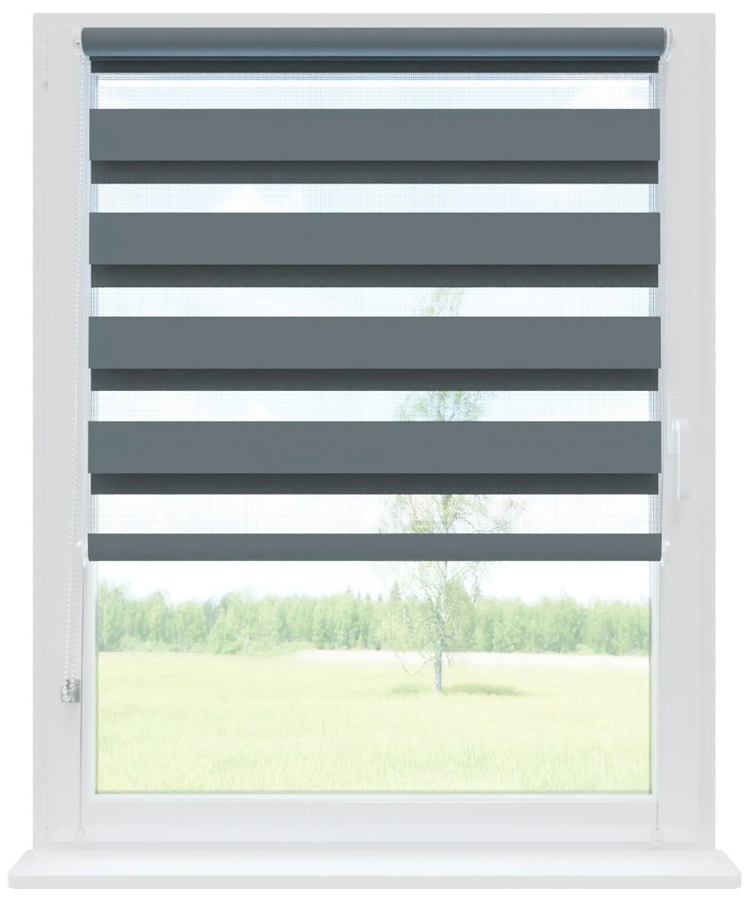 Roleta Den Noc neinvazivní soft Grafit 42x220 cm