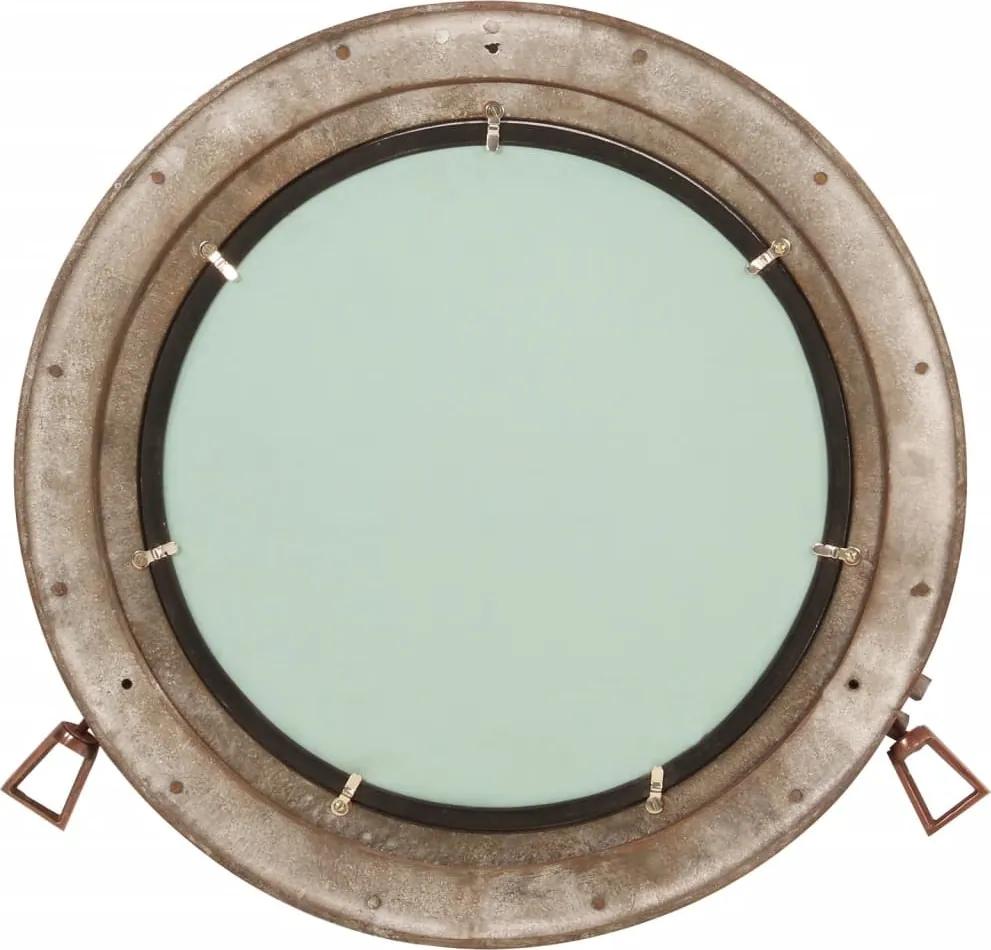 vidaXL Průzorové okénko se zrcadlem nástěnné Ø 50 cm hliník a sklo [357858]