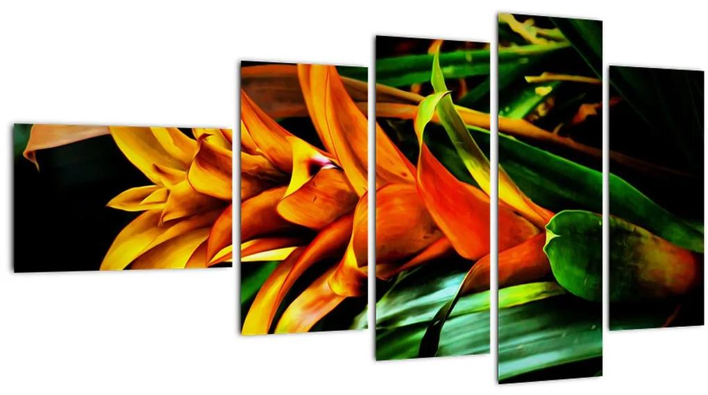 Obraz oranžové kytice (110x60 cm), 40 dalších rozměrů