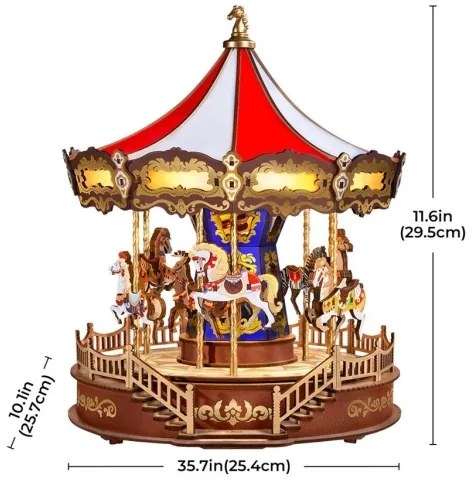 RoboTime - 3D skládačka hrací skříňky Klasický kolotoč 5V