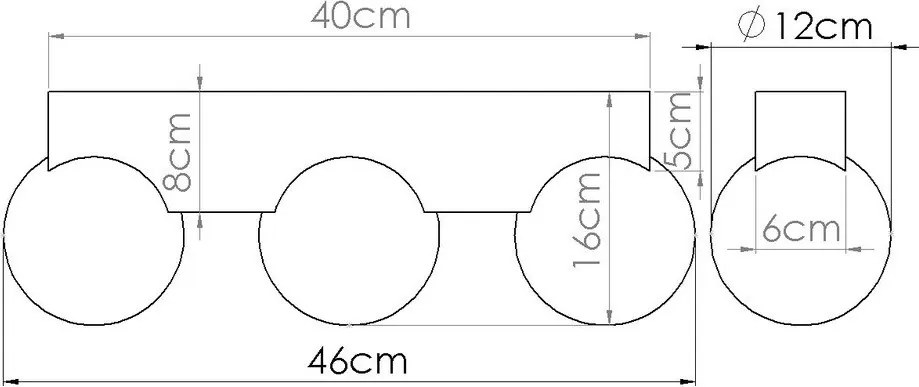 Bílé/v přírodní barvě stropní svítidlo se skleněným stínidlem ø 12 cm Solum – Sollux