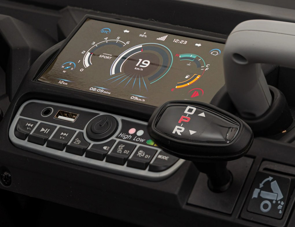 Ramiz Dětské auto Pick-Up Speed 900 černé + pohon 4x4 + pohyblivá korba