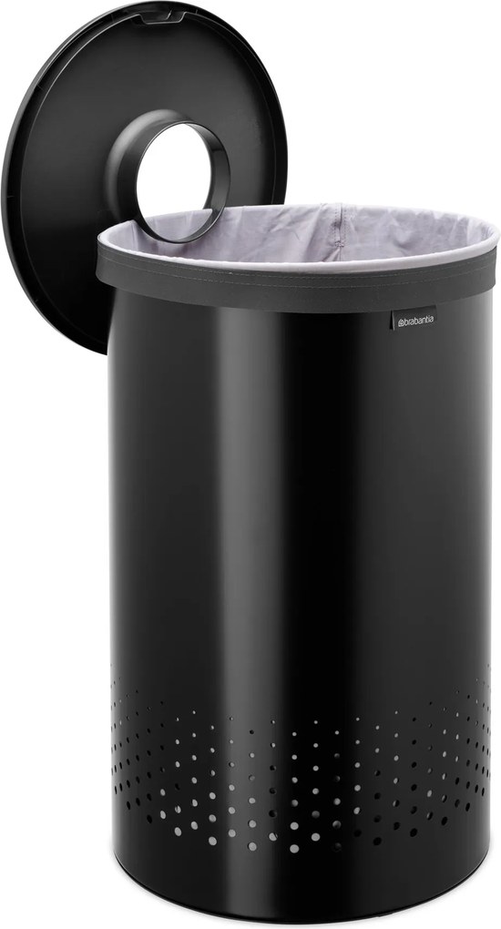 Koš na prádlo Brabantia 60l černý/plastové víko