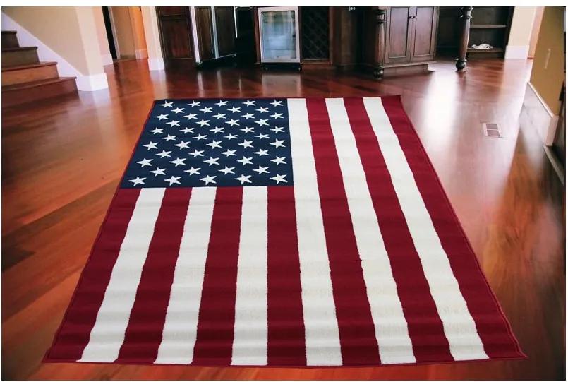 Kusový koberec PP Vlajka americká, Velikosti 120x170cm | BIANO