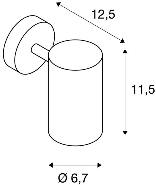 SLV Enola_B, bílé spotové svítidlo, 1x50W GU10, výška 11,5cm