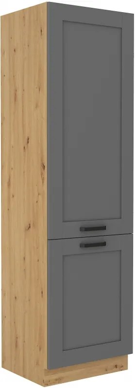 Kuchyňská skříň LUNA 60 DK-210 2F korpus: dub artisan, barva dvířek: šedá DUST