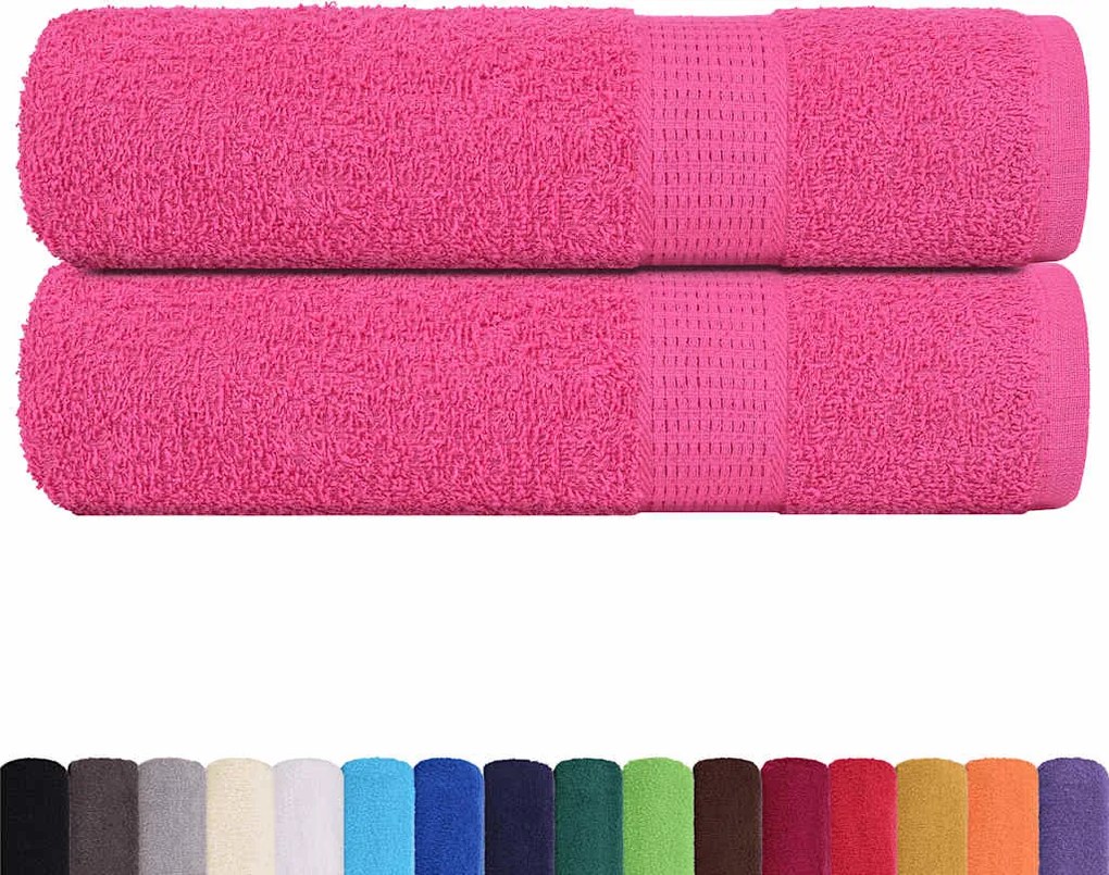 Ručníky FROGN 2 ks růžové 100x150 cm 360 g/m² 137052