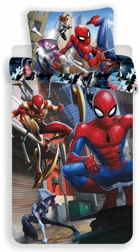 Jerry Fabrics, bavlněné povlečení Spiderman Action, 140x200, 90x70 cm