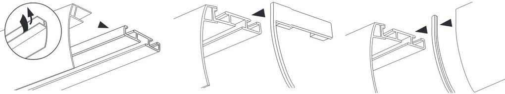 Dekodum Dvouřadá hliníková stropní kolejnicová garnýž s krytem bílá 400 cm