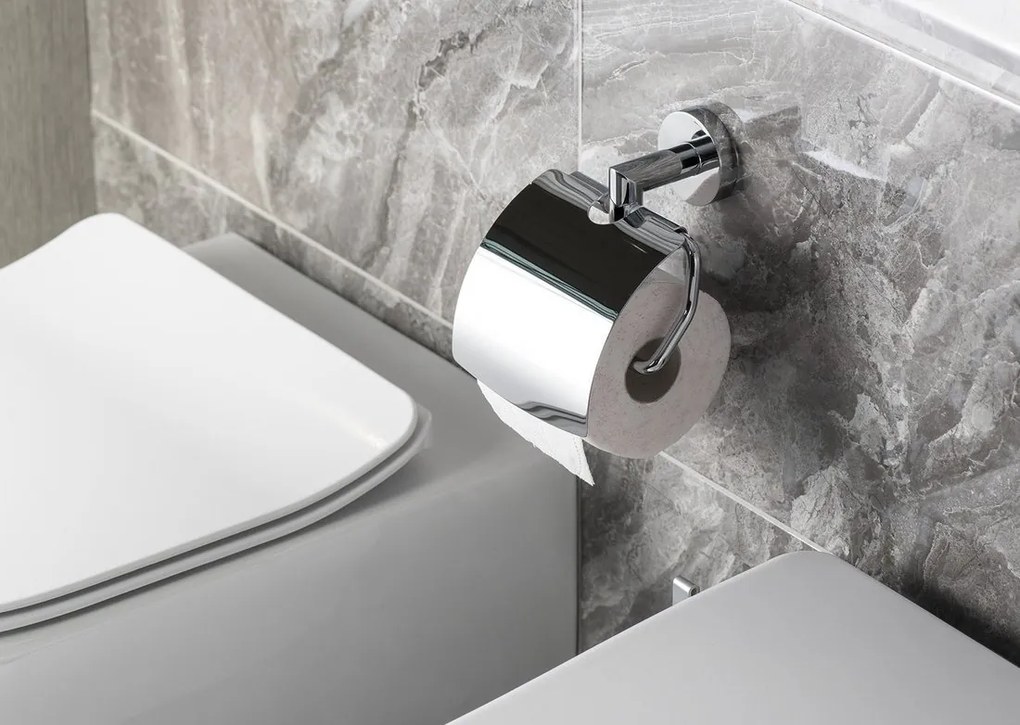 Sapho, X-ROUND držák toaletního papíru s krytem, chrom, XR702