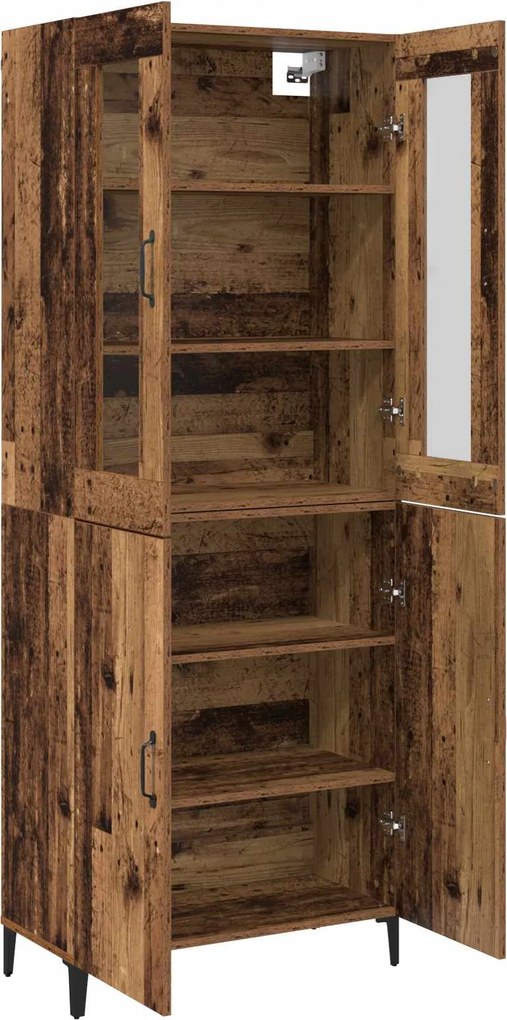 Vysoký bufet 2 ks Staré dřevo 69,5 x 34 x 180 cm 3394587