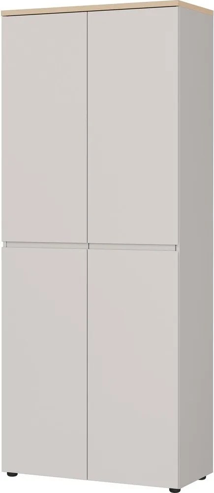 Krémová matná skříň 80x197x40 cm Lissabon – Germania